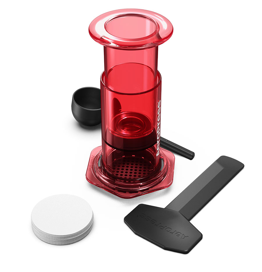 AeroPress Rojo - Coffee Maker Cafetera Portátil CLEAR – Casa Cafeina